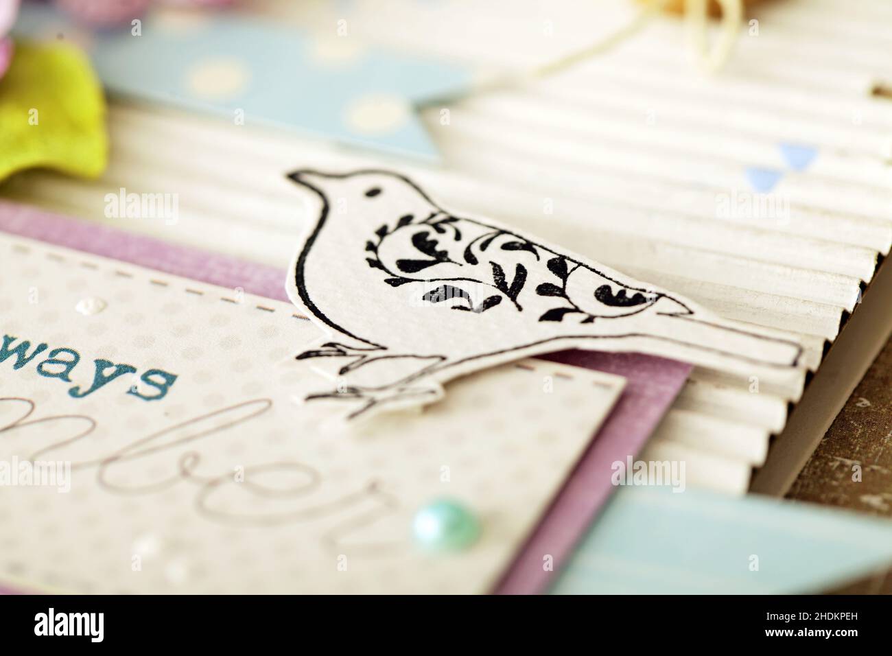 craft, paper bird, scrapbooking, scrapbook, crafts Stock Photo - Alamy