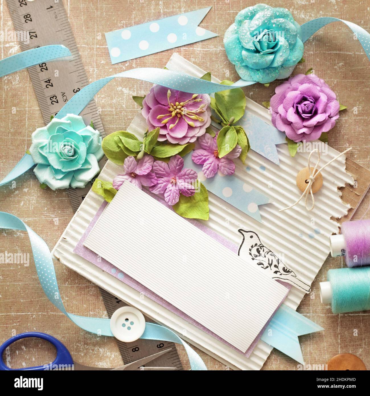 Create floral card hi-res stock photography and images - Alamy