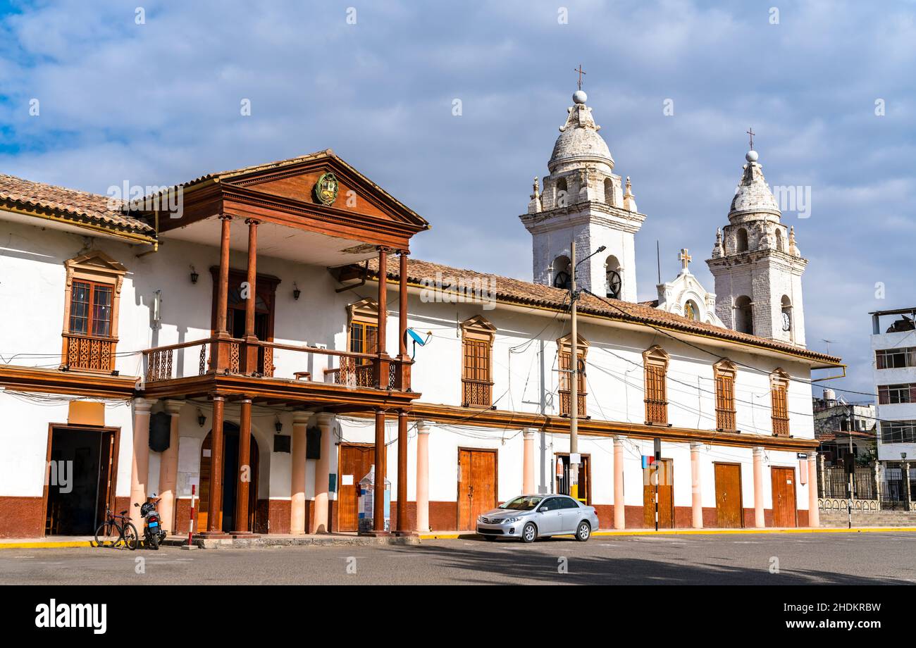 Town hall and Church in Jauja, Peru Stock Photo - Alamy