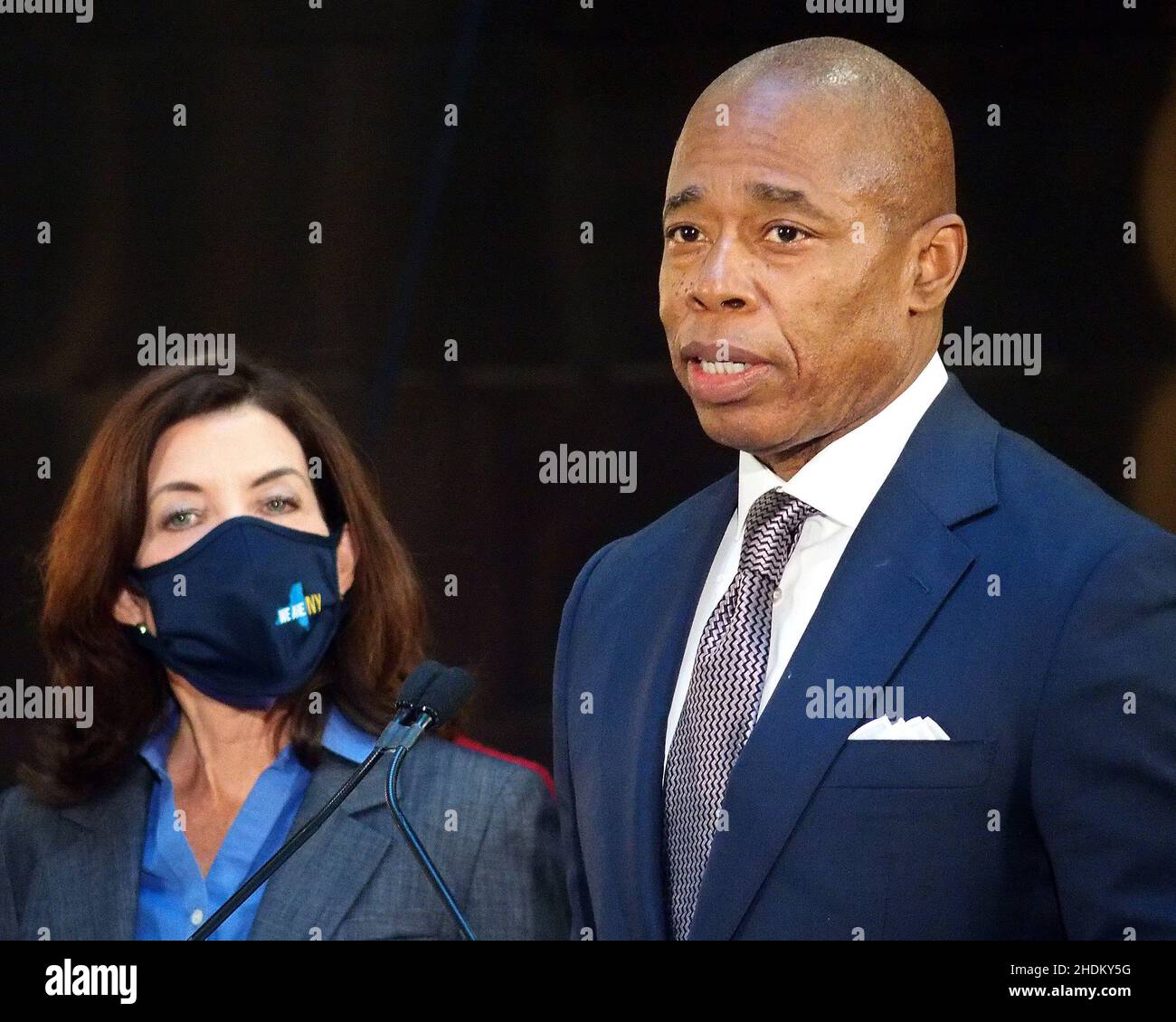 New York, New York, USA. 6th Jan, 2022. New York Mayor Eric Adams is ...