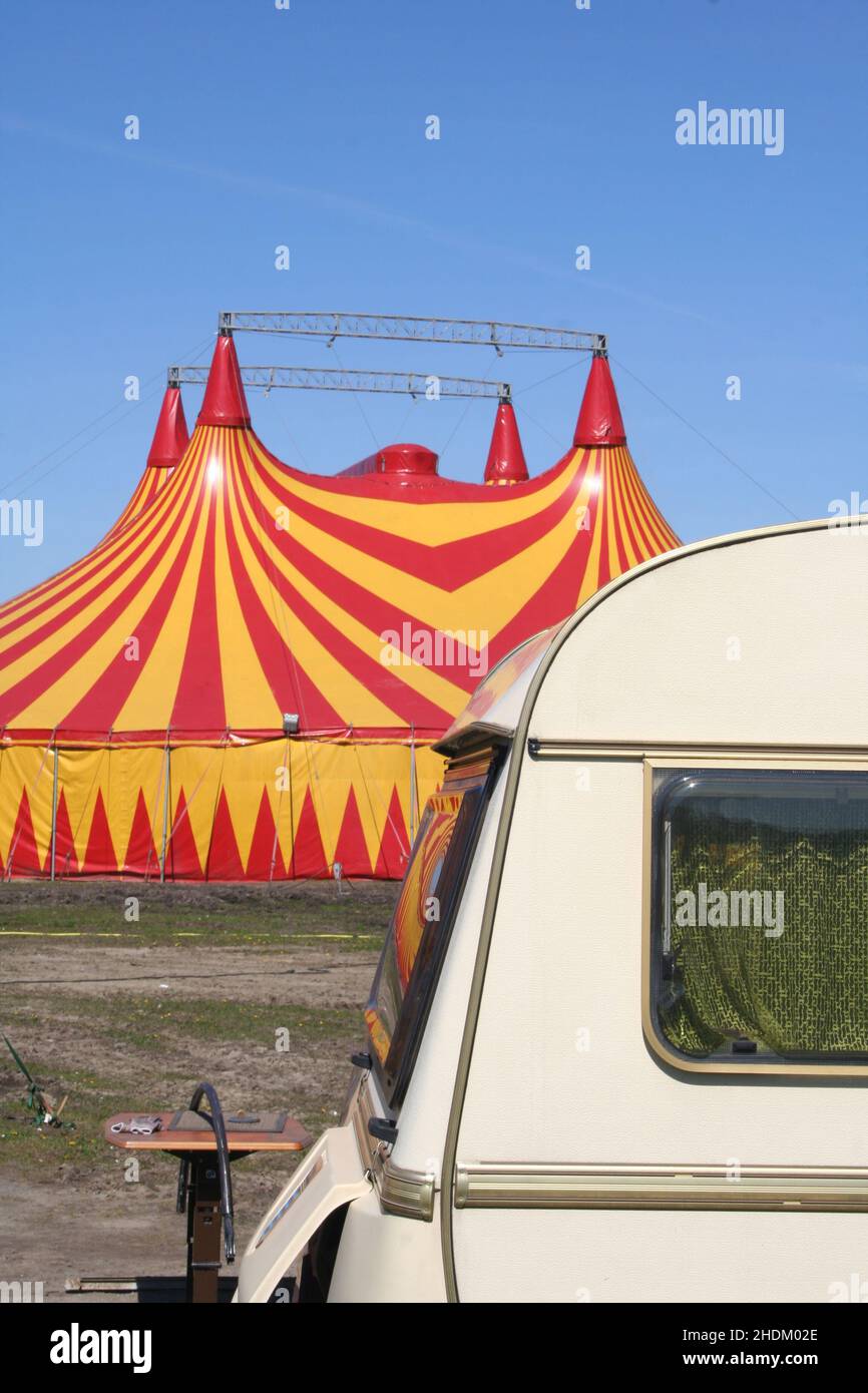 caravans, circus tent, caravan, mobile home, motor home, motorhome ...