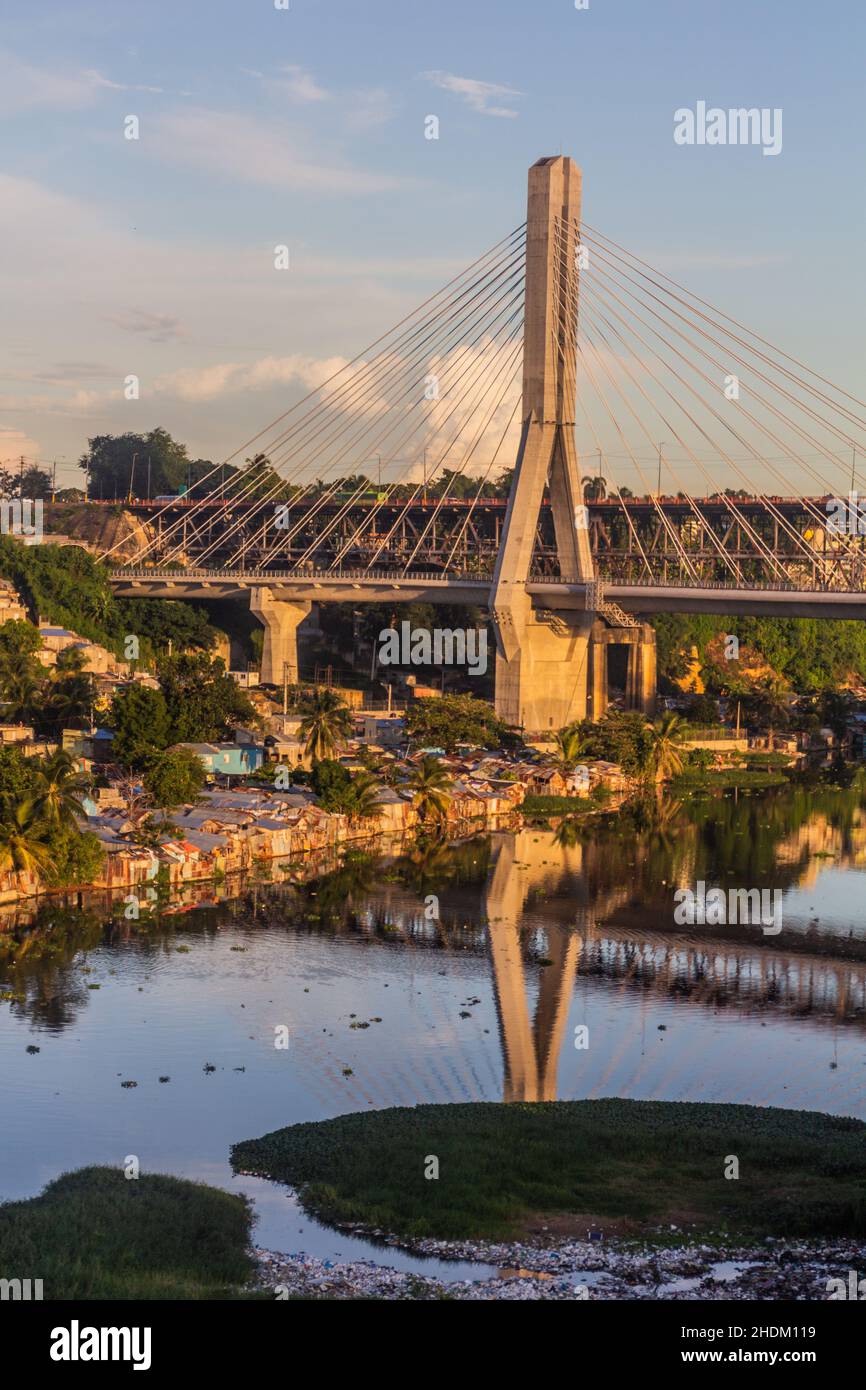 Puente Francisco del Rosario Sanchez bridge in Santo Domingo, capital ...