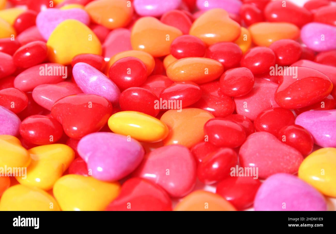Valentine Candy. Pile of Pink and Red Candies Stock Photo - Alamy