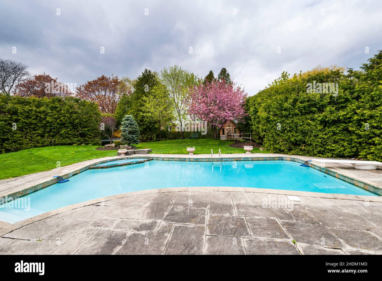 pool, swimming pool, pools, wooden post Stock Photo - Alamy