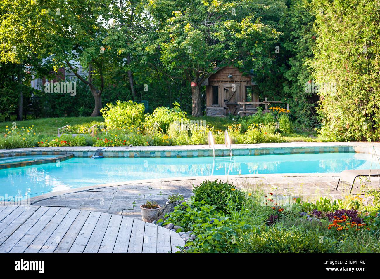 pool, swimming pool, pools, wooden post Stock Photo - Alamy