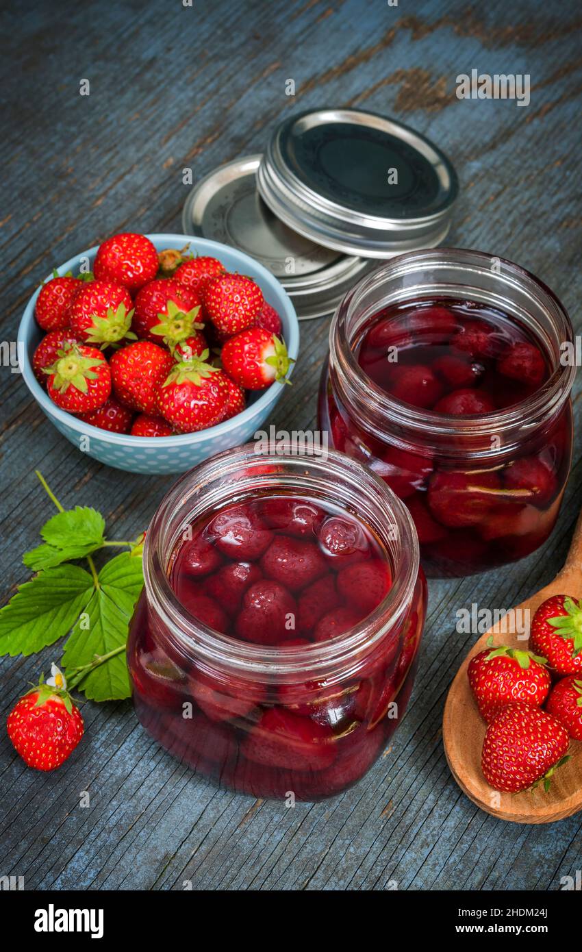 preserving, strawberries, strawberry Stock Photo - Alamy