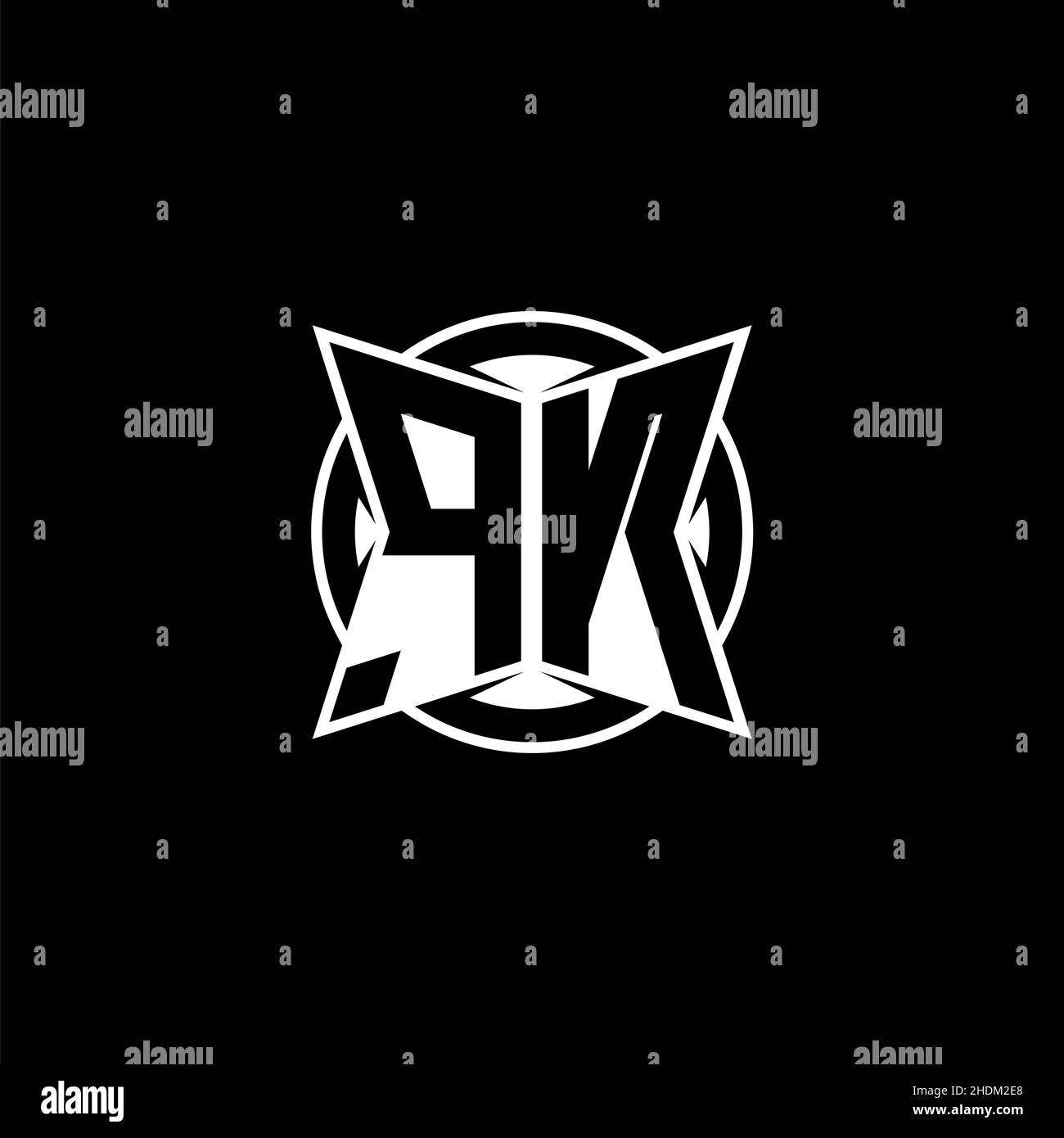 PN Monogram logo letter with simple modern shape style design. Circle ...