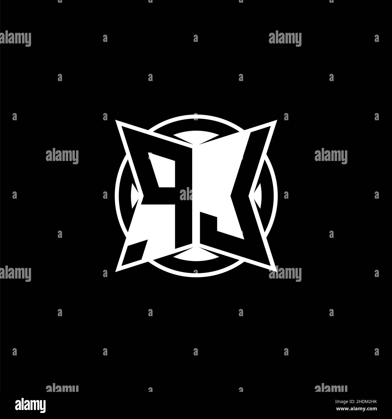 PL Monogram logo letter with simple modern shape style design. Circle ...