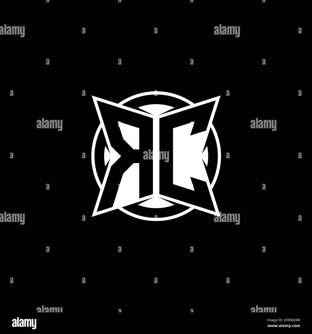 RC Monogram logo letter with simple modern shape style design. Circle ...