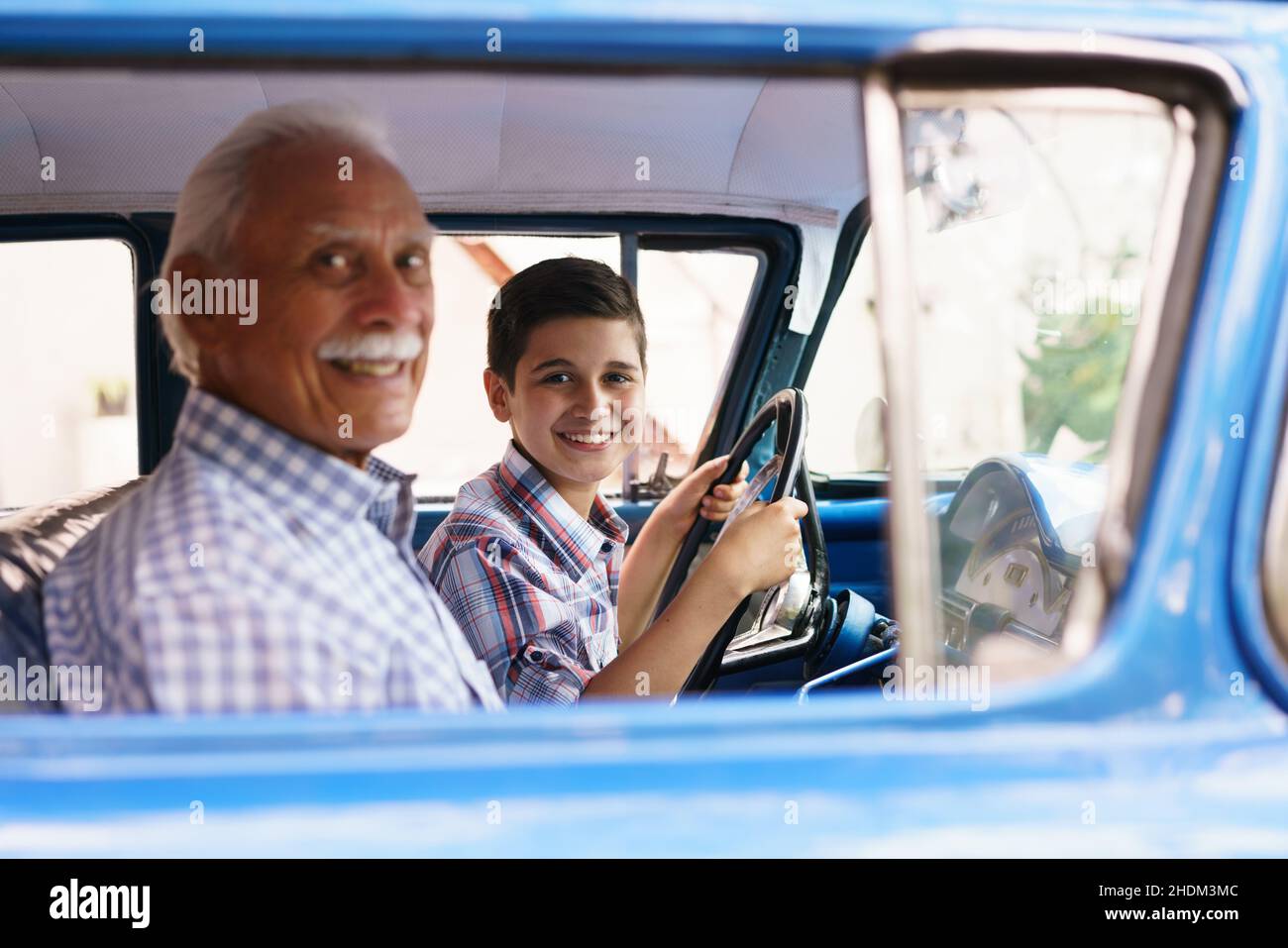 grandfather, boy, driving, grandfathers, boys, drive Stock Photo - Alamy