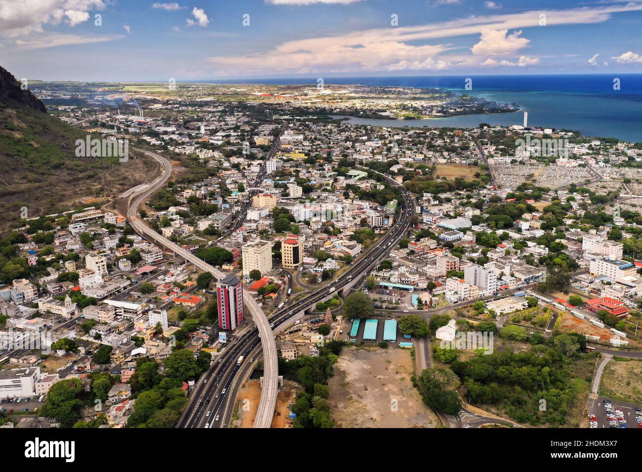 Aerial view main road ocean hi-res stock photography and images - Alamy