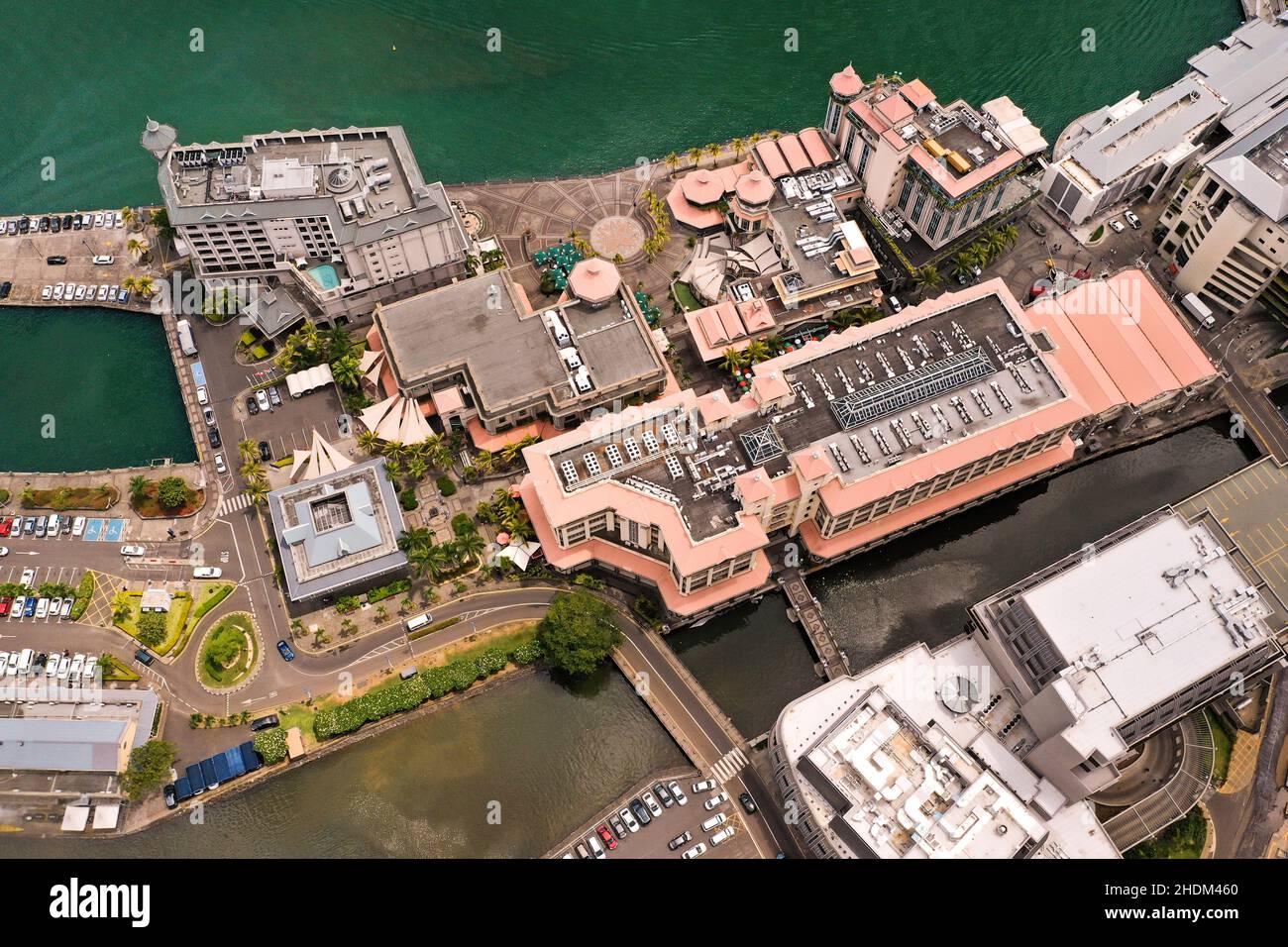 Aerial view of the city of Port-Louis, Mauritius, Africa Stock Photo ...