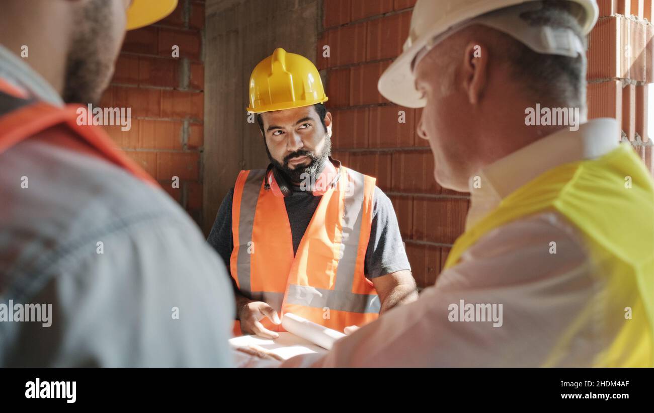 construction site, meeting, colleagues, construction sites, site, sites ...