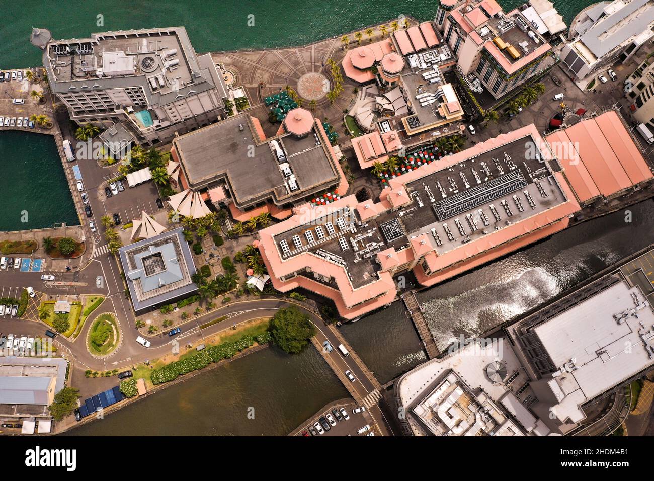Aerial view of the city of Port-Louis, Mauritius, Africa Stock Photo ...