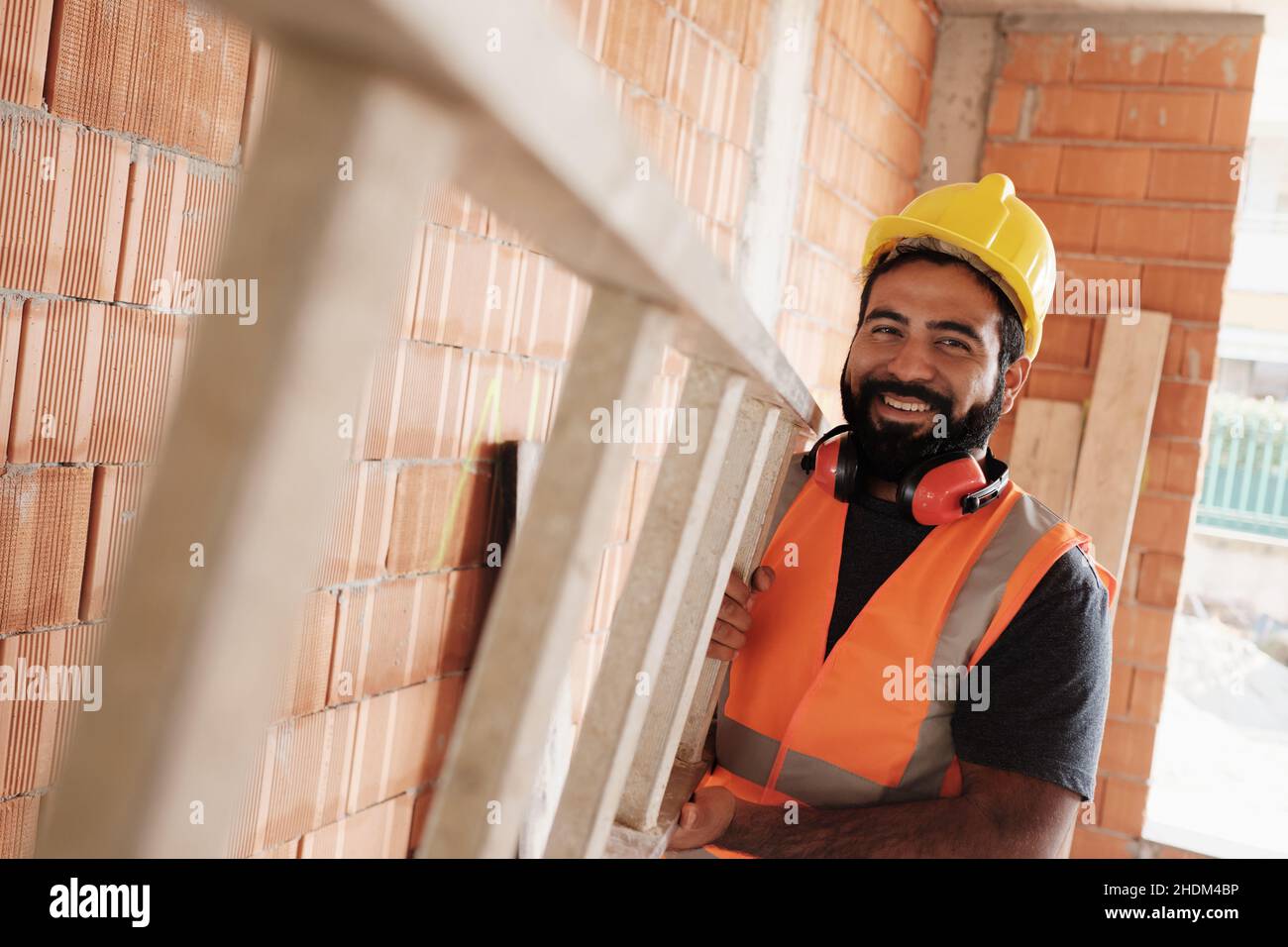 construction worker, construction site, helmet, blue collar, builder ...