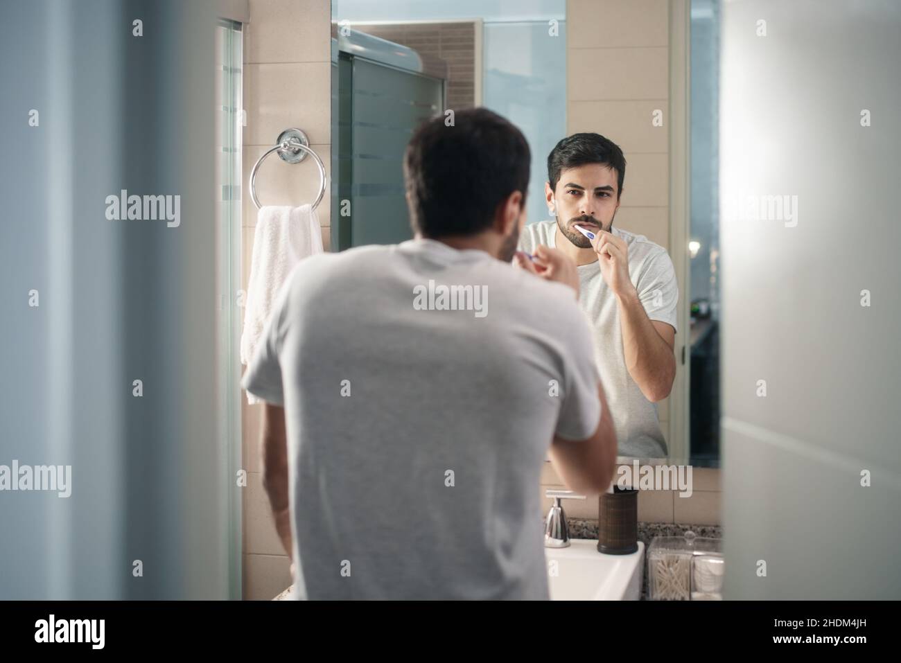 man, bathroom, brushing teeth, guy, men, bathrooms, brushing teeths ...