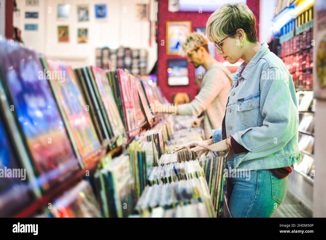 collecting, vinyl, record store, vinyls Stock Photo - Alamy