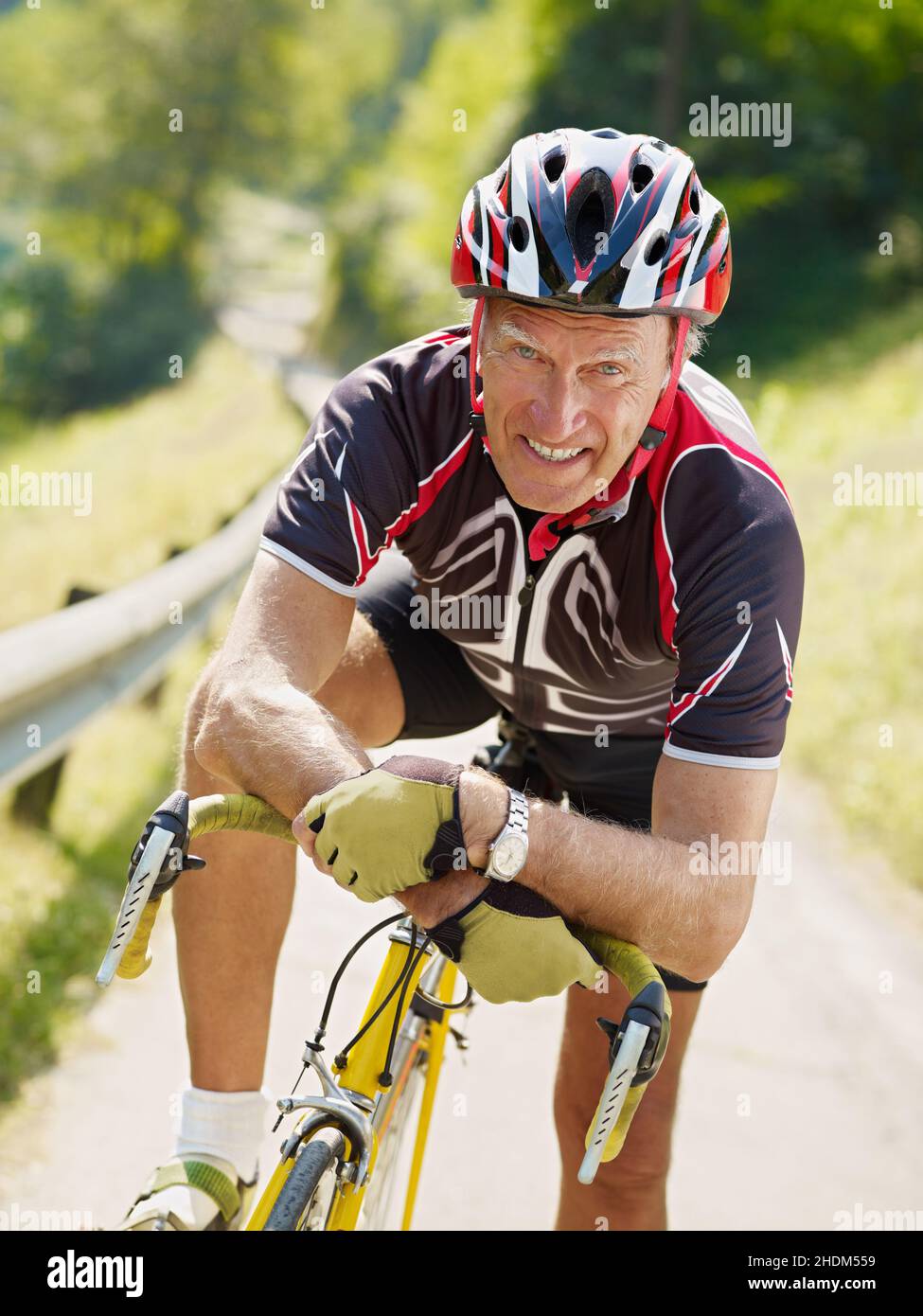active seniors, cyclists, racing wheel driver, elderly, fit, old ...