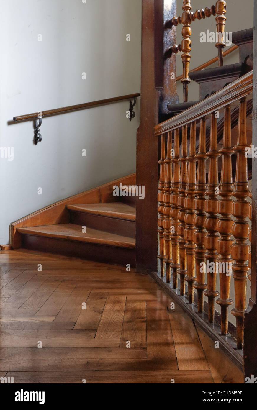 stairway, banisters, stairways, banister, stair railing Stock Photo - Alamy