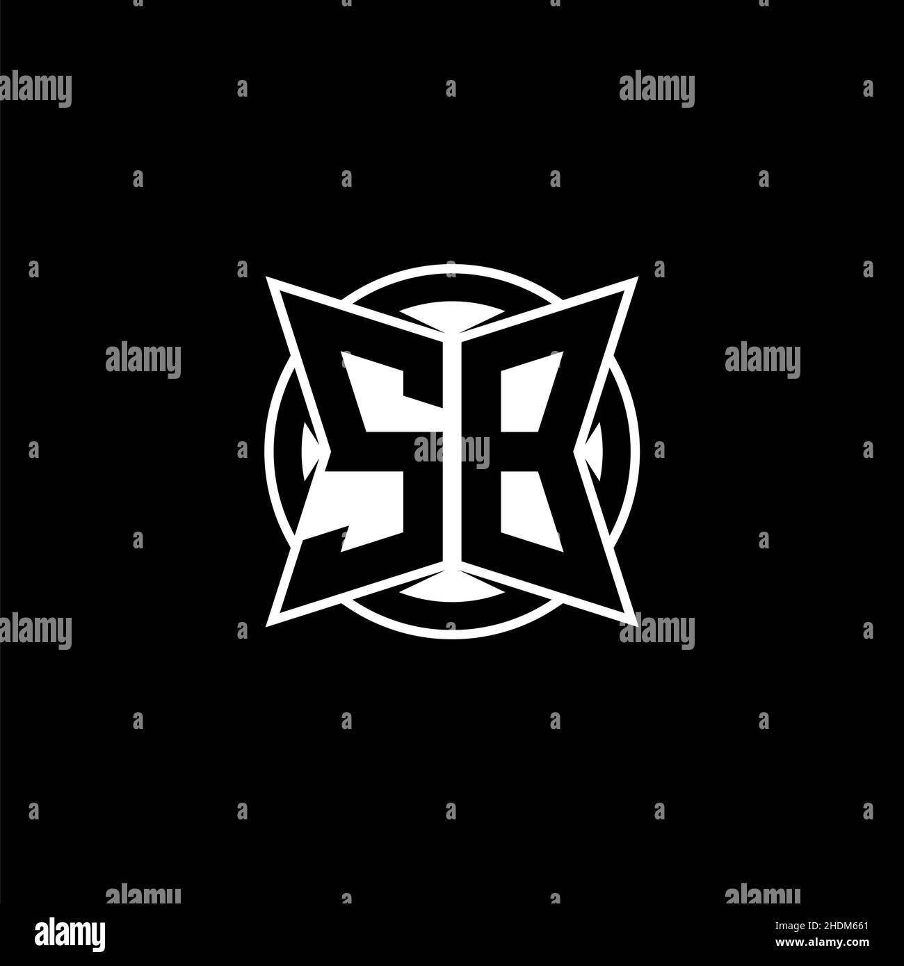 SB Monogram logo letter with simple modern shape style design. Circle ...