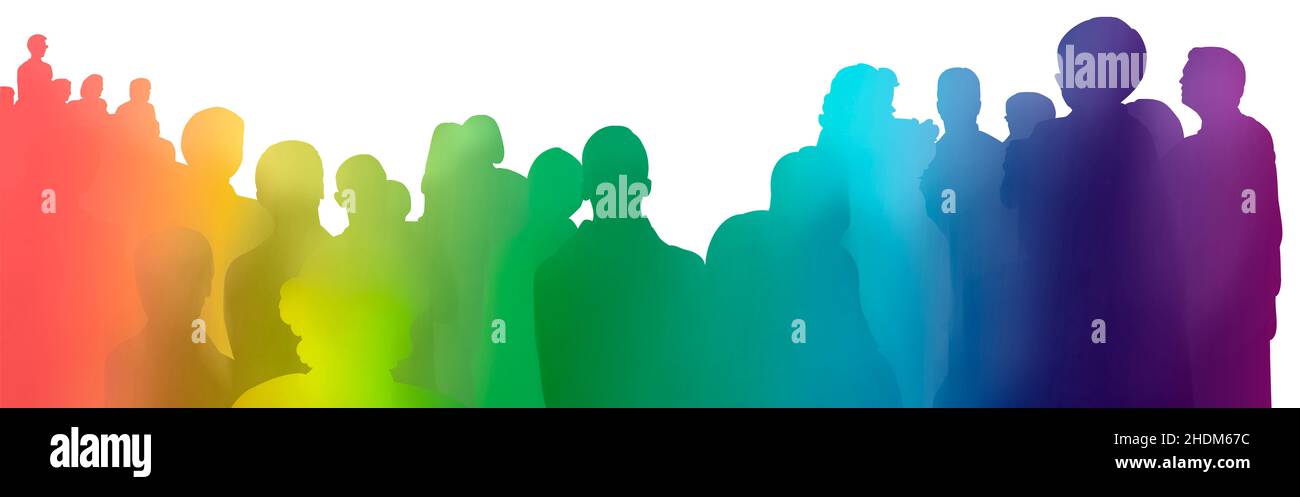 human crowd, multi colored, variation, crowds, multi coloreds ...