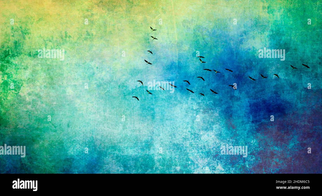 formation flight, crane, migratory, swarm of birds, formation flights ...