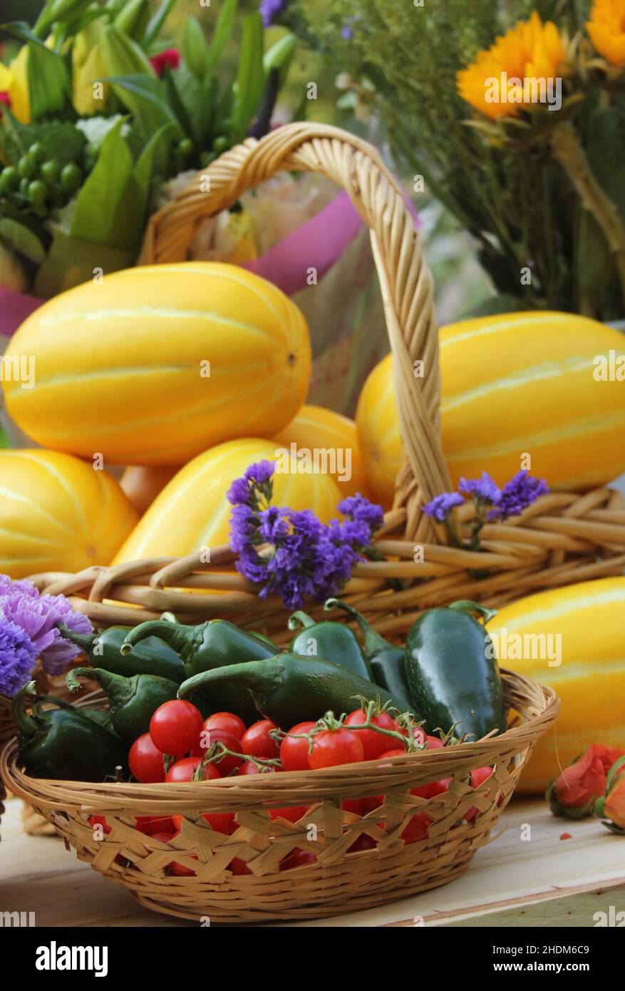 Fresh Fruit and Vegetables for Sale at Farmers Market Stock Photo - Alamy