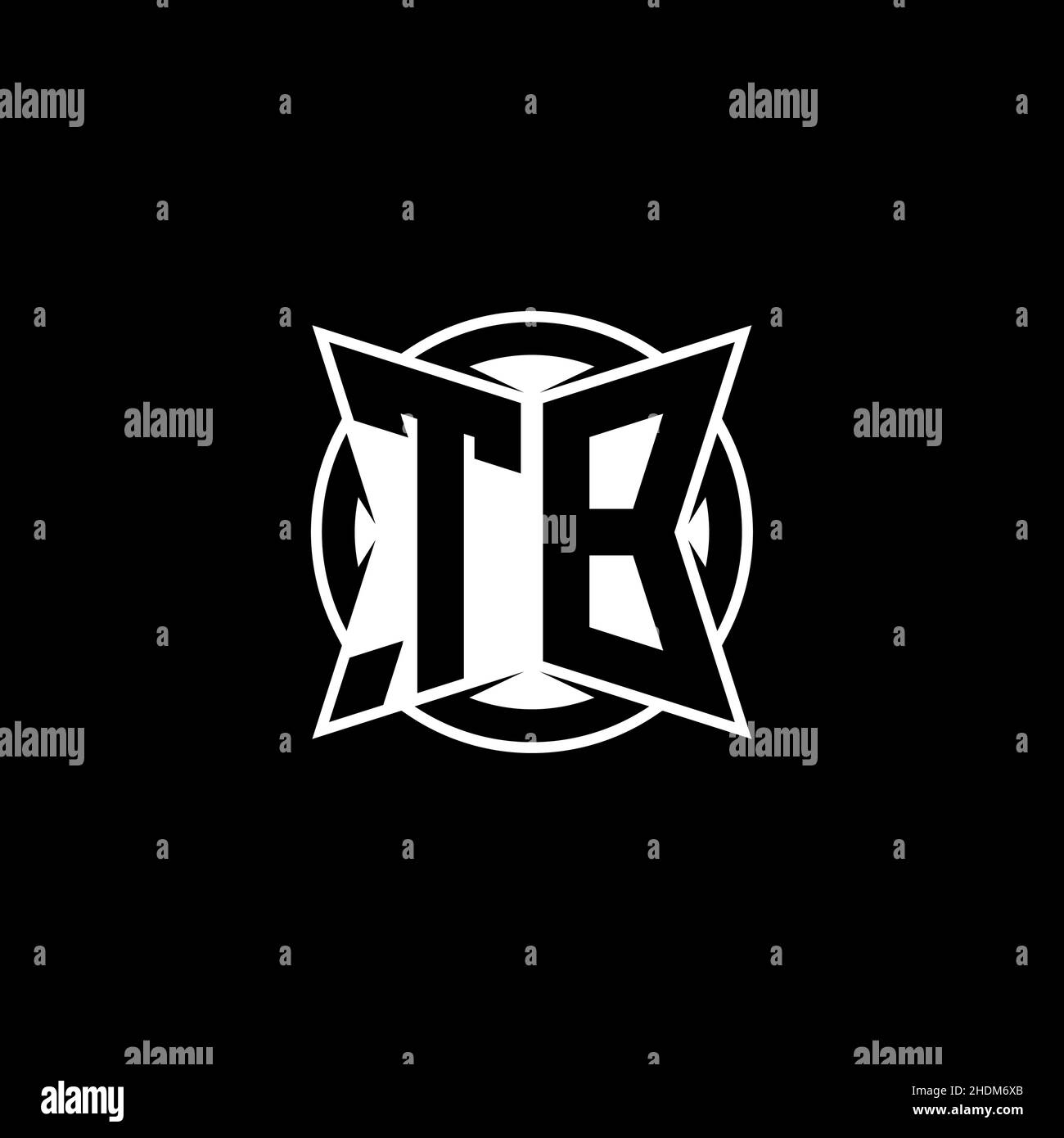 TB Monogram logo letter with simple modern shape style design. Circle ...
