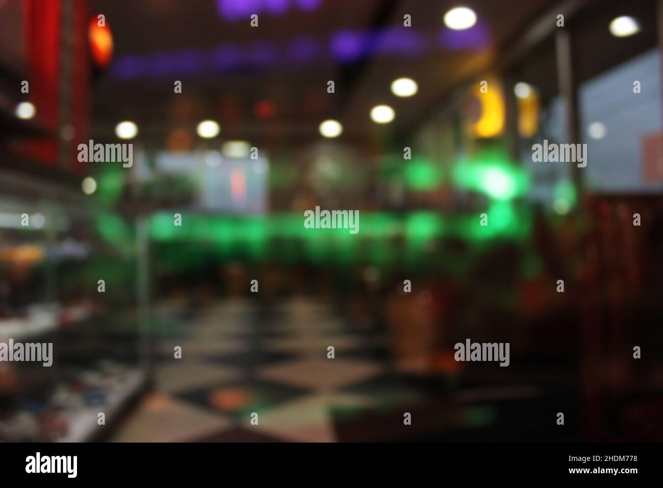 Blur Background, Retro Cafe Restaurant Stock Photo - Alamy