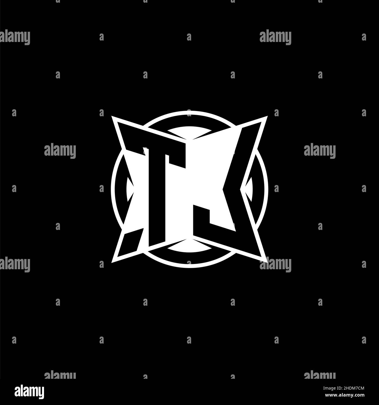 TL Monogram logo letter with simple modern shape style design. Circle ...