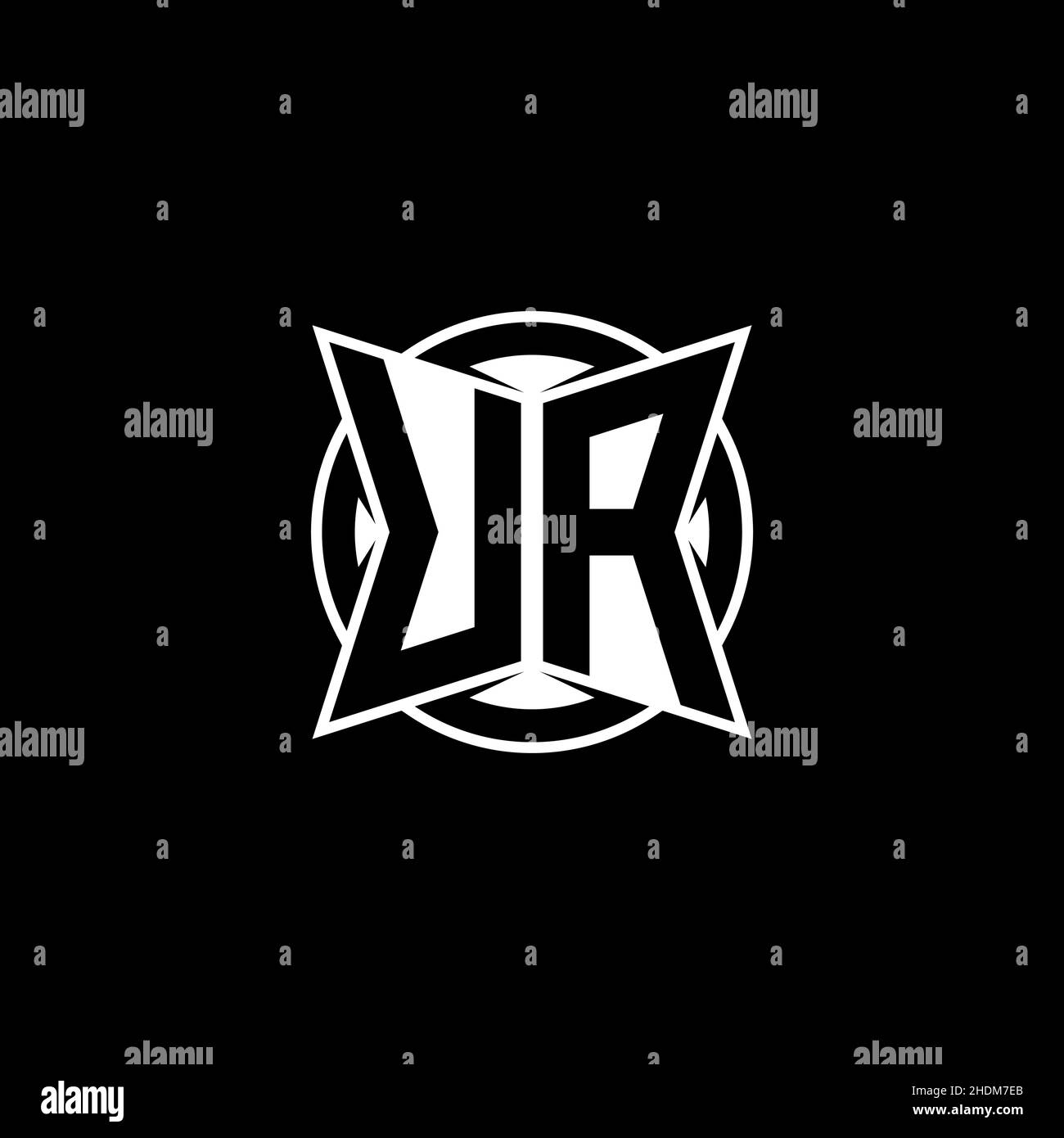 UA Monogram logo letter with simple modern shape style design. Circle ...