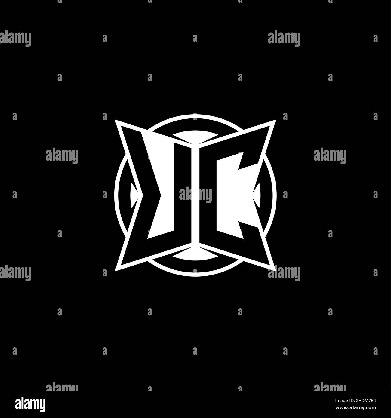 UC Monogram logo letter with simple modern shape style design. Circle ...