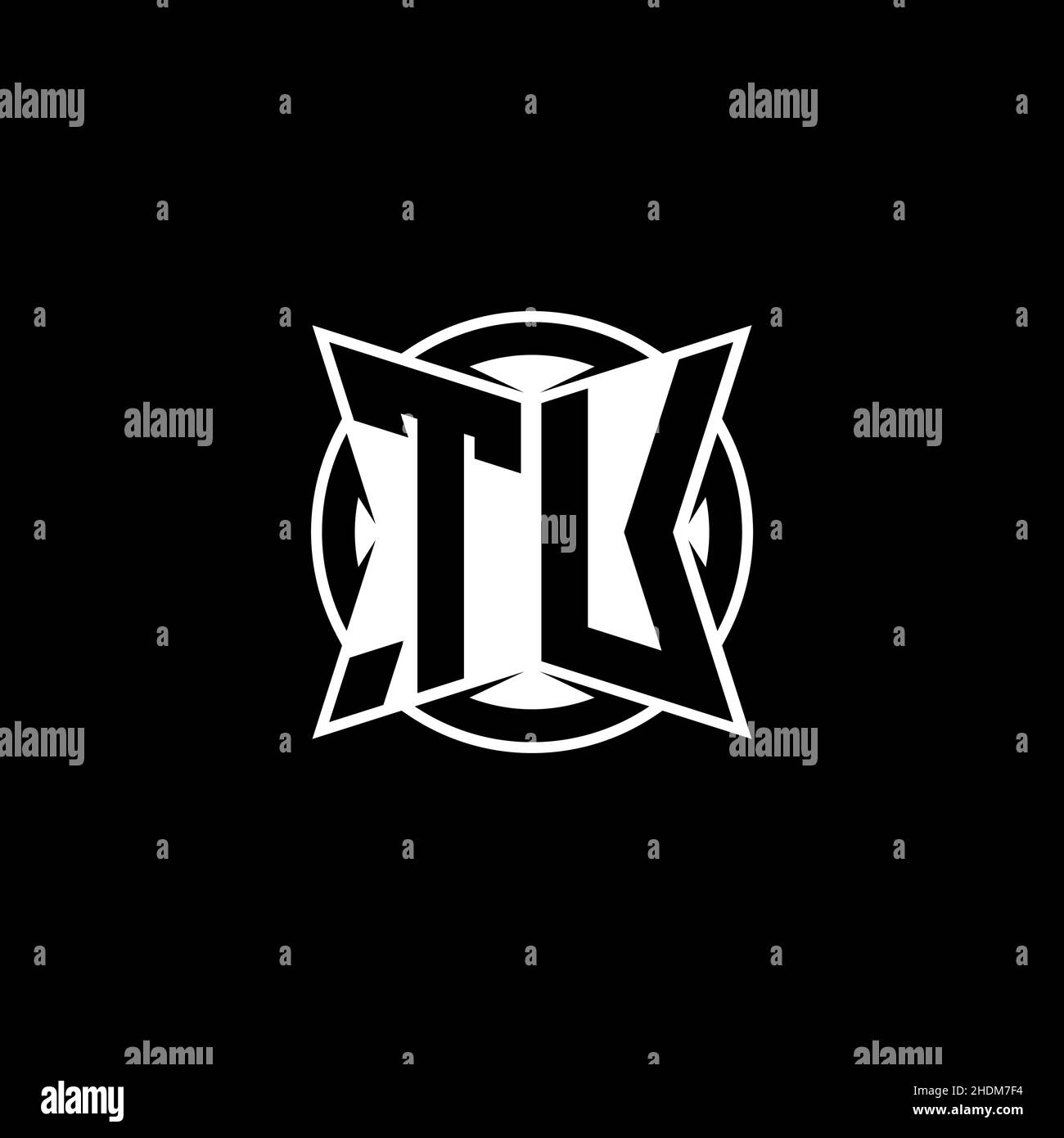 TU Monogram logo letter with simple modern shape style design. Circle ...