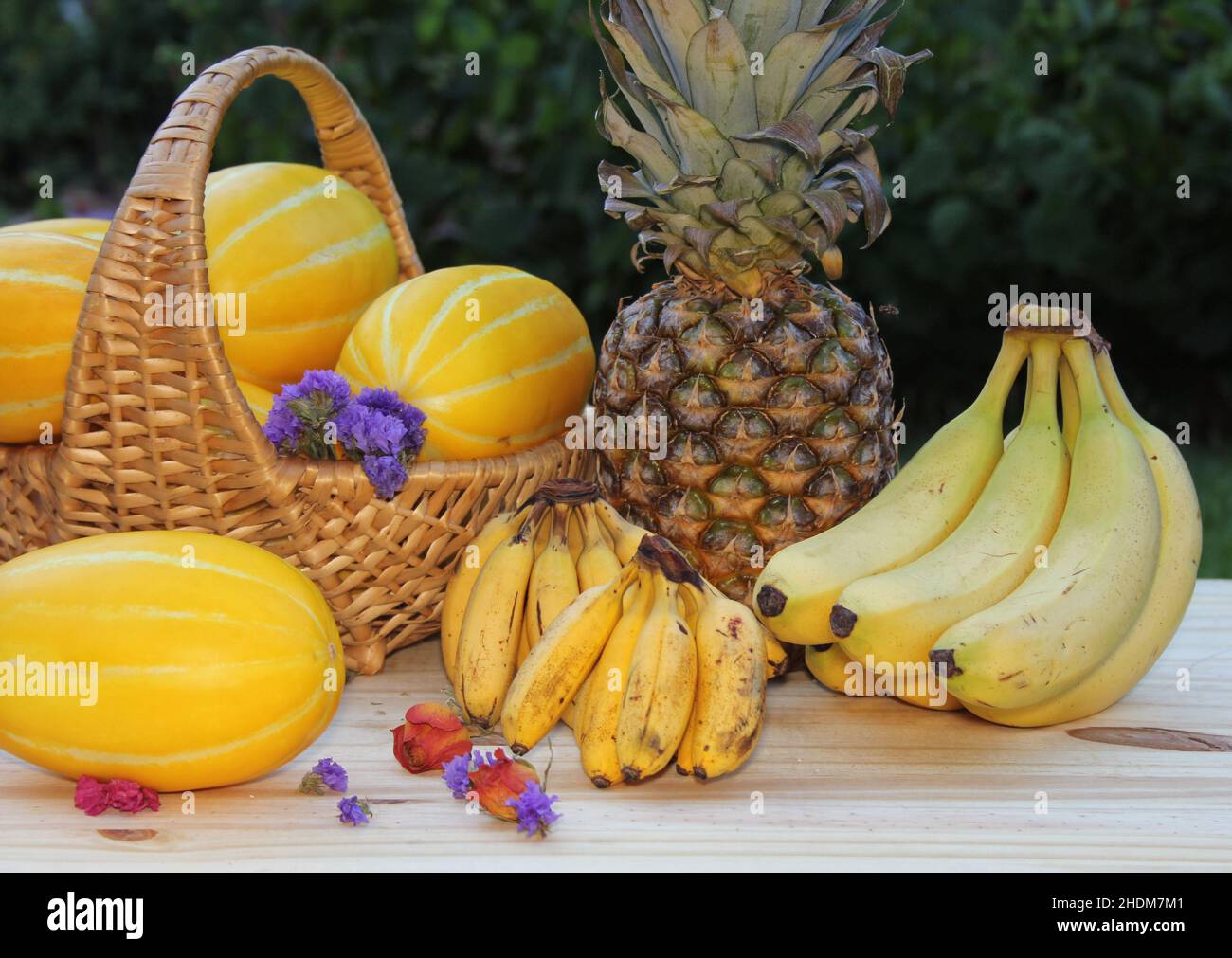 Fresh Fruit and Vegetables for Sale at Farmers Market Bananas and ...