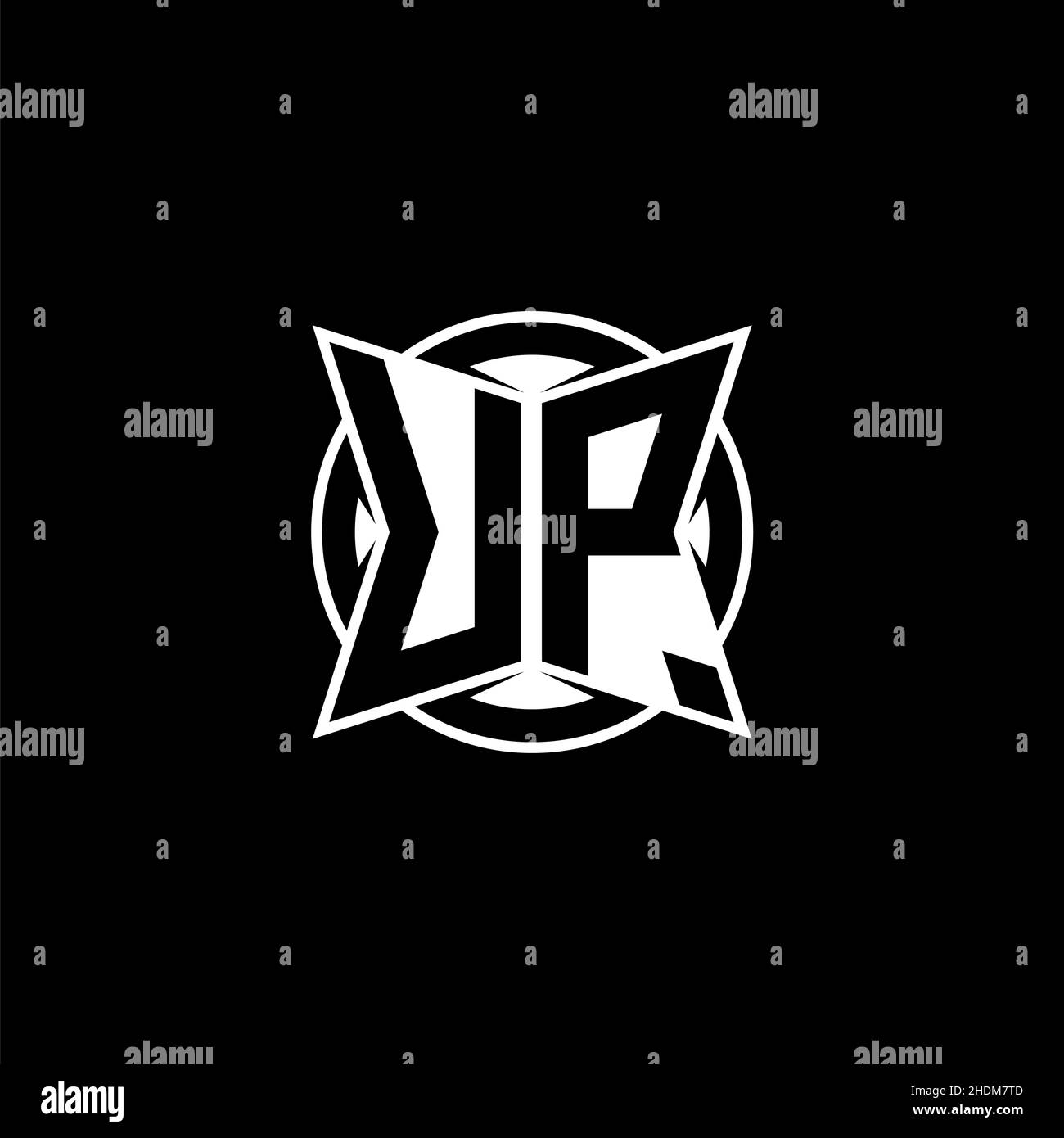 UP Monogram logo letter with simple modern shape style design. Circle ...