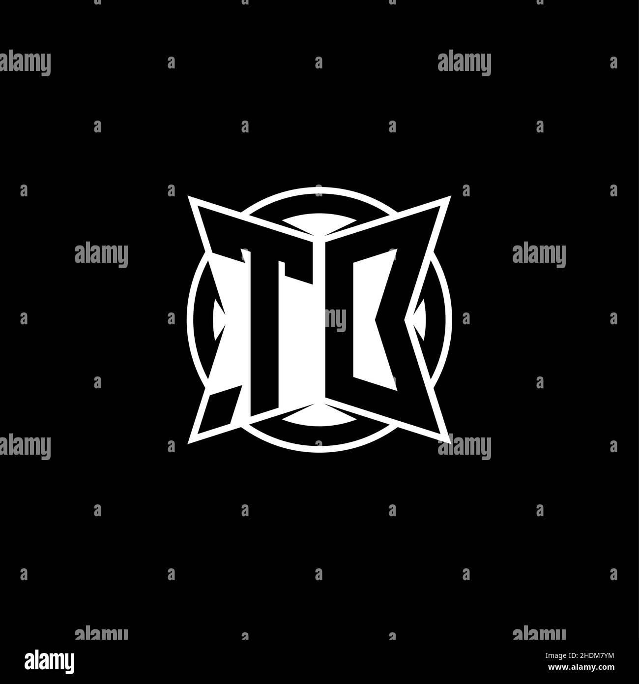 TO Monogram logo letter with simple modern shape style design. Circle ...