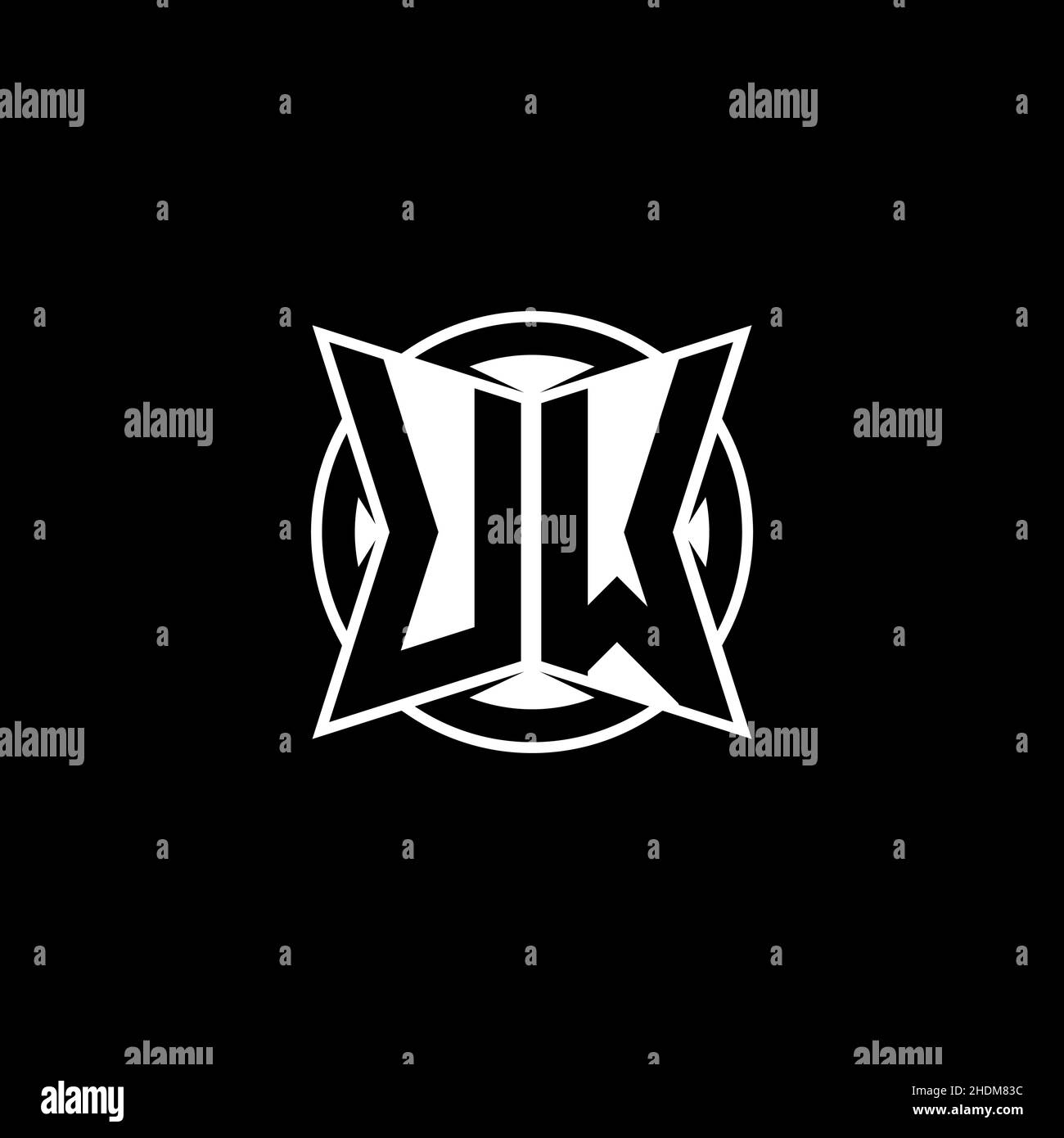 UW Monogram logo letter with simple modern shape style design. Circle ...