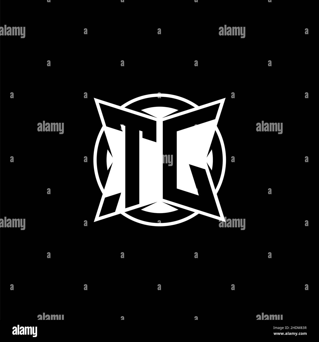 TJ Monogram logo letter with simple modern shape style design. Circle ...