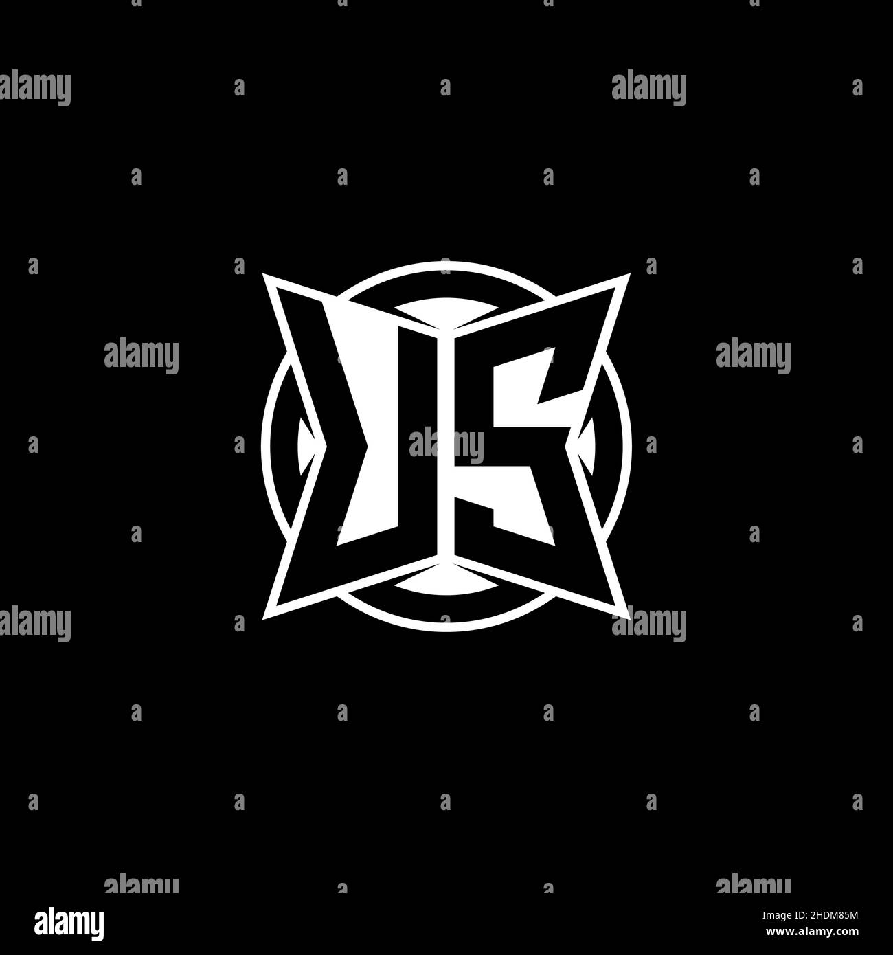 US Monogram logo letter with simple modern shape style design. Circle ...