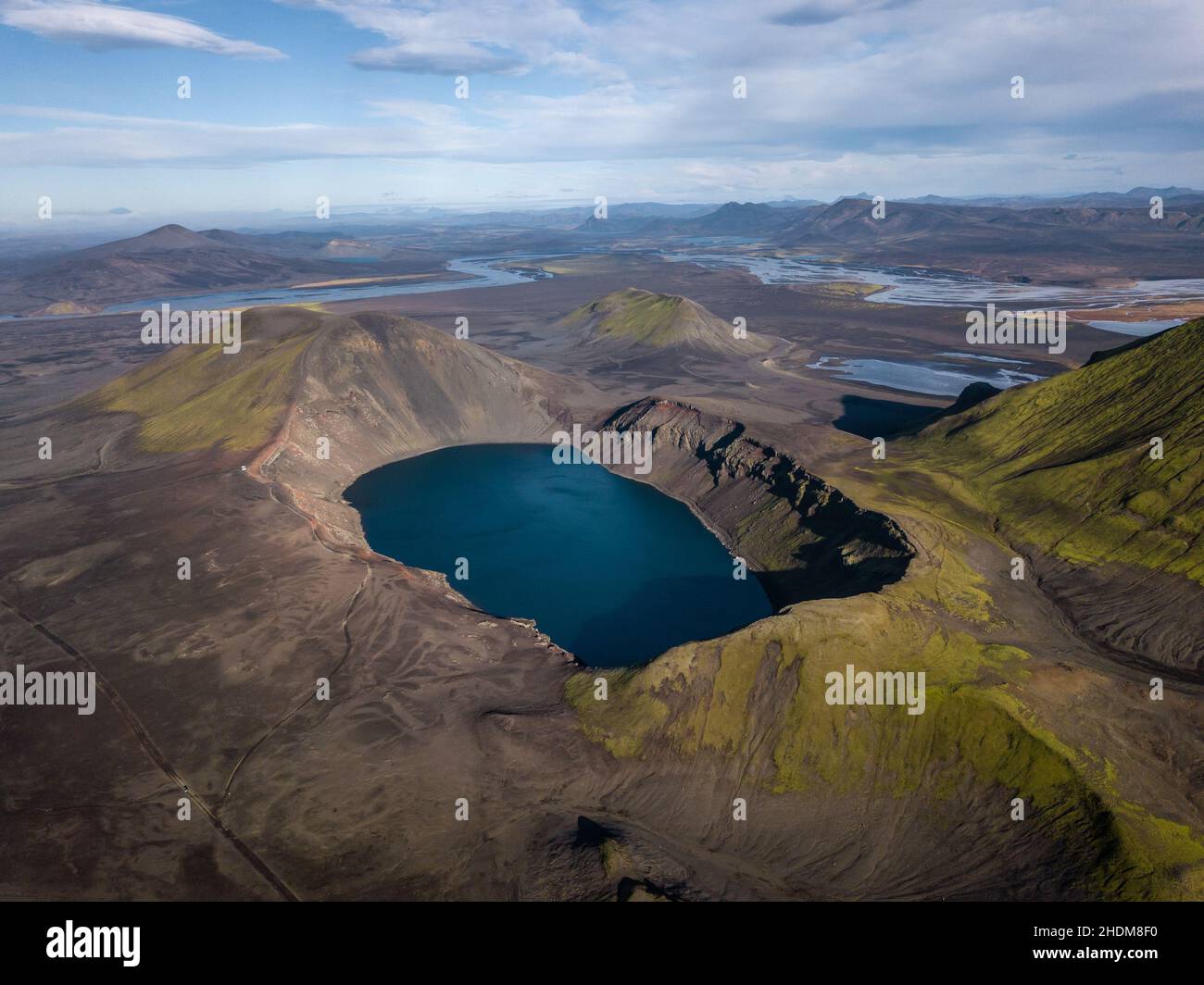 iceland, crater lake, icelands, crater lakes Stock Photo - Alamy