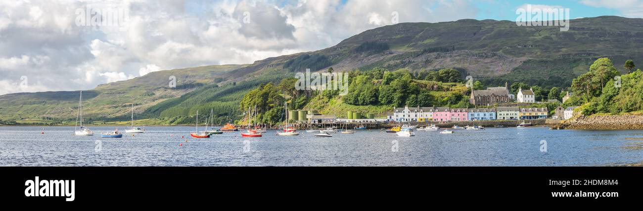 harbour, isle of skye, portree, harbours, port, isle of skyes Stock ...
