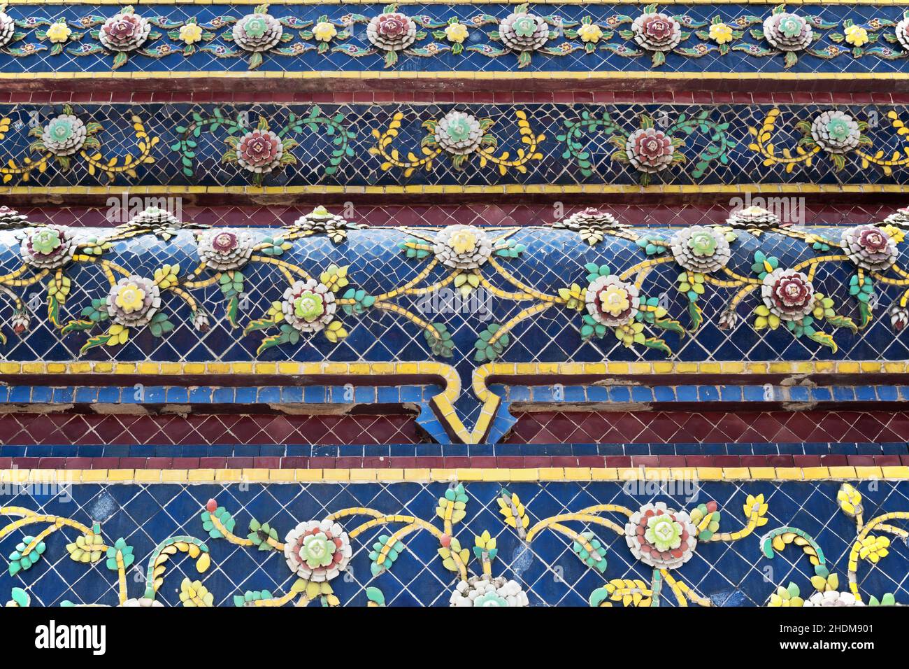 pattern, floral, ceramic tile, wat pho, patterns, florals, ceramic ...