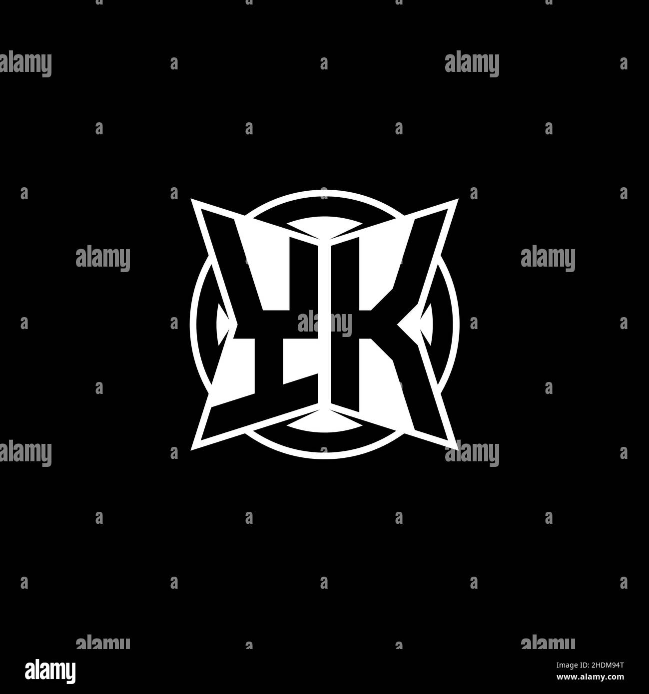 YK Monogram logo letter with simple modern shape style design. Circle ... YK Monogram logo letter with simple modern shape style design. Circle ...