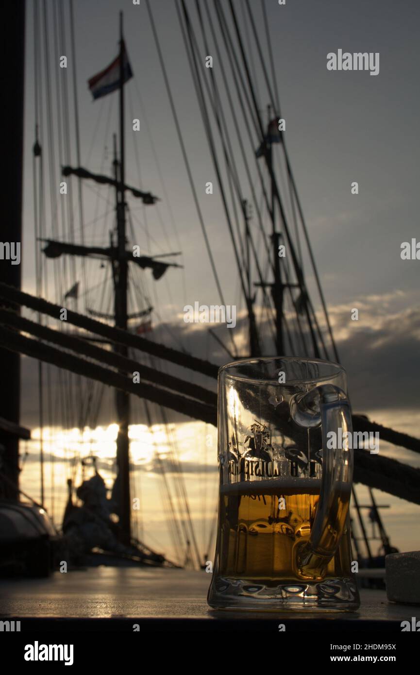 beer, harbour, evening, beers, harbours, port Stock Photo - Alamy