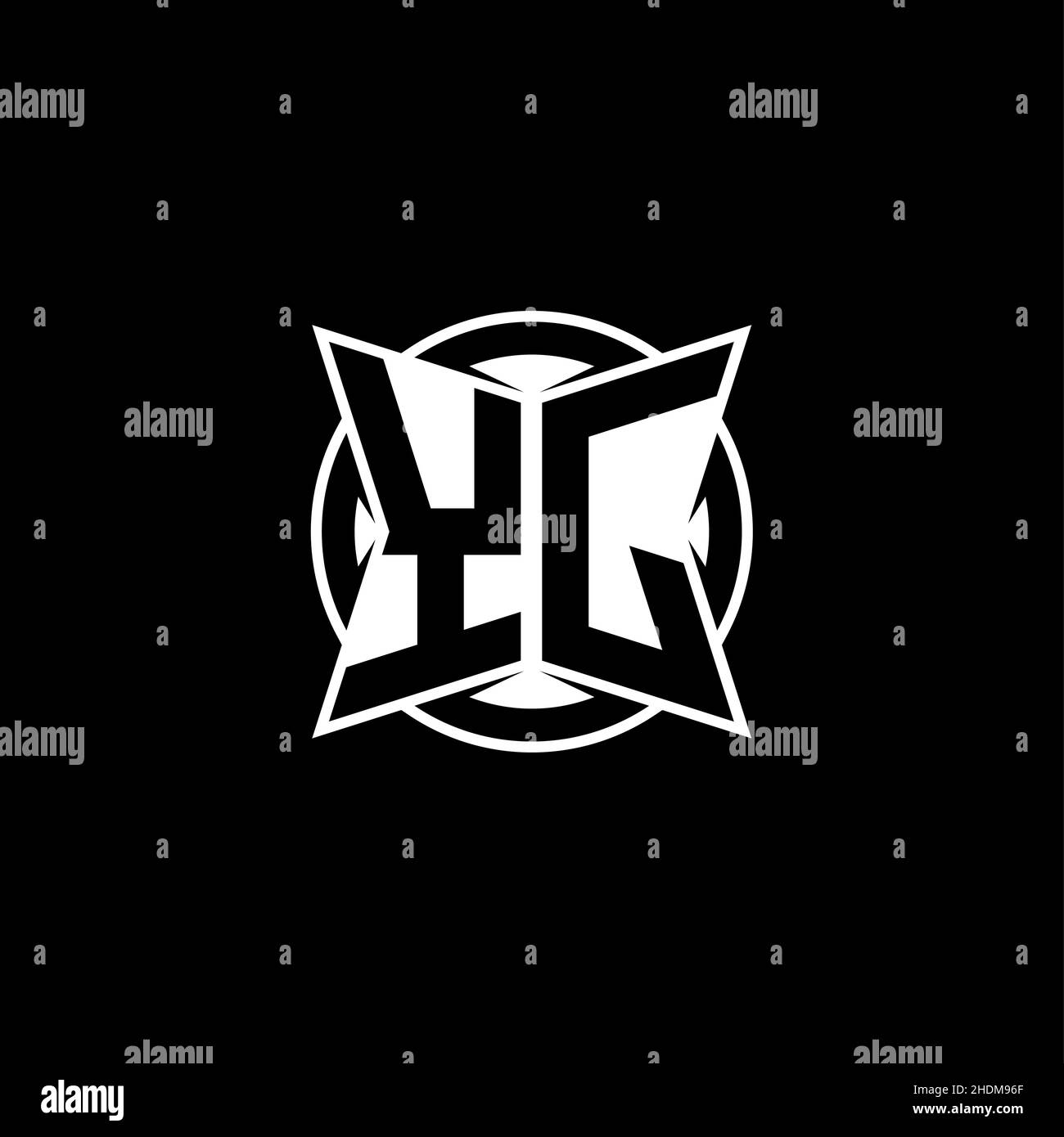 YJ Monogram logo letter with simple modern shape style design. Circle ...