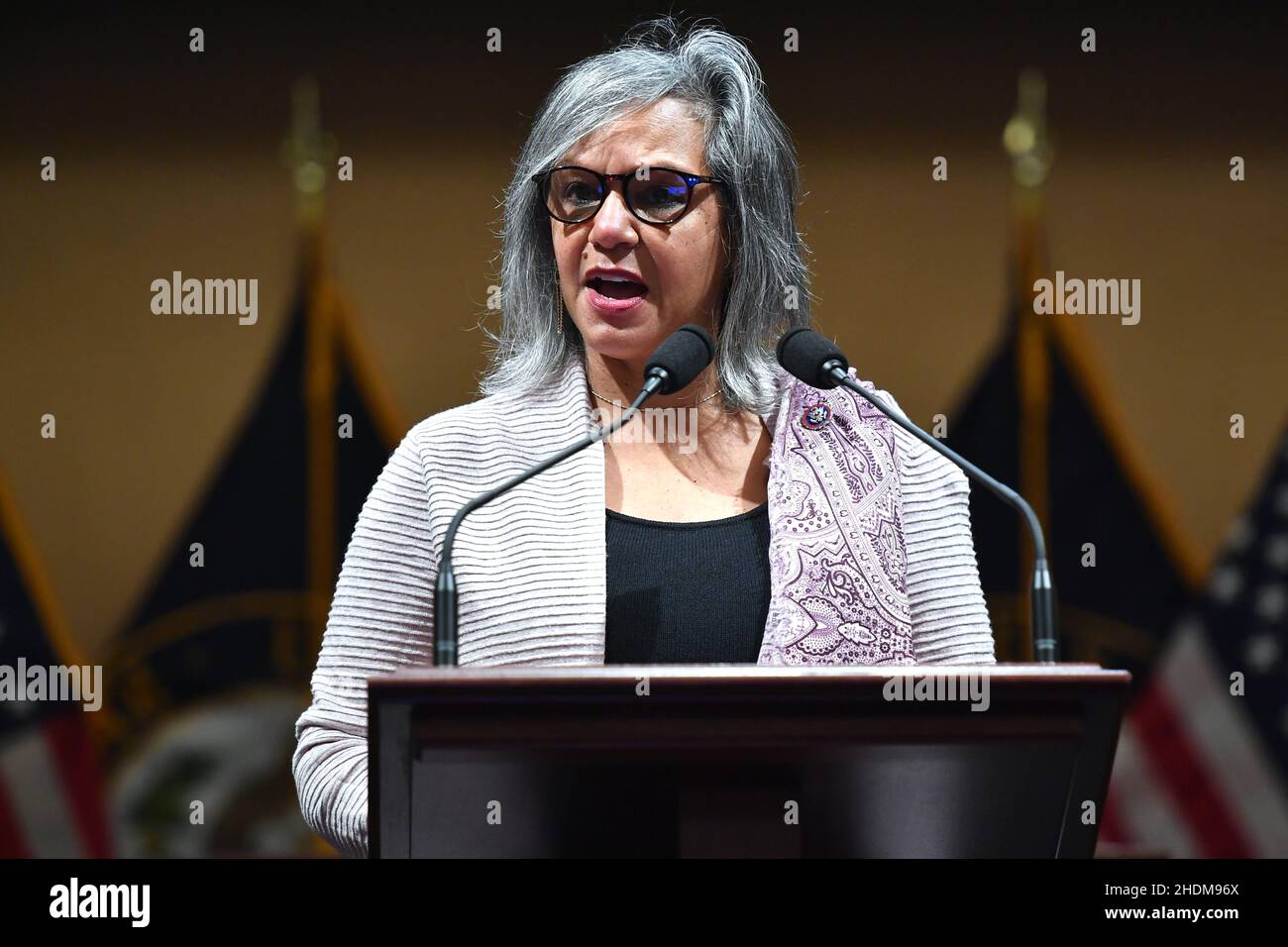 United States Representative Robin Kelly (Democrat of Illinois), speaks ...