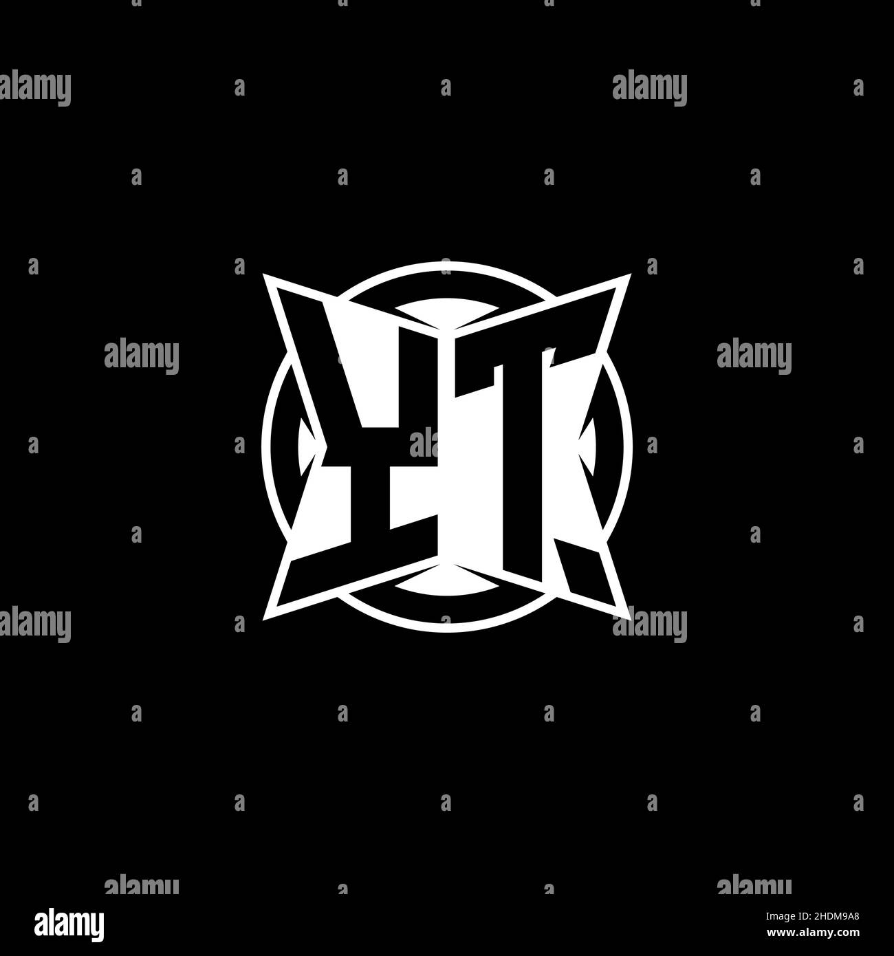 YT Monogram logo letter with simple modern shape style design. Circle ...