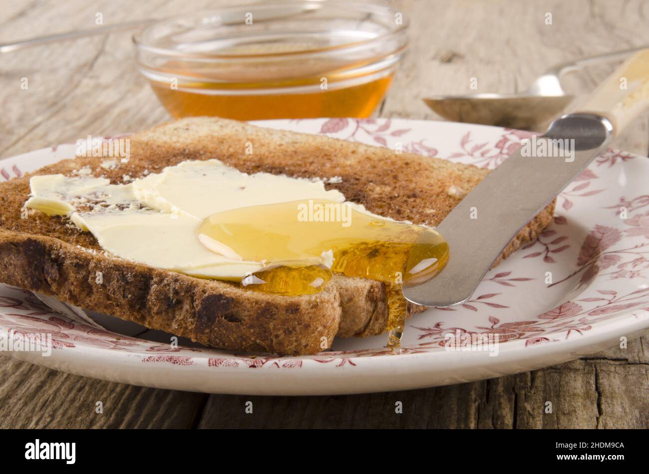 breakfast, honey bread, breakfasts Stock Photo - Alamy