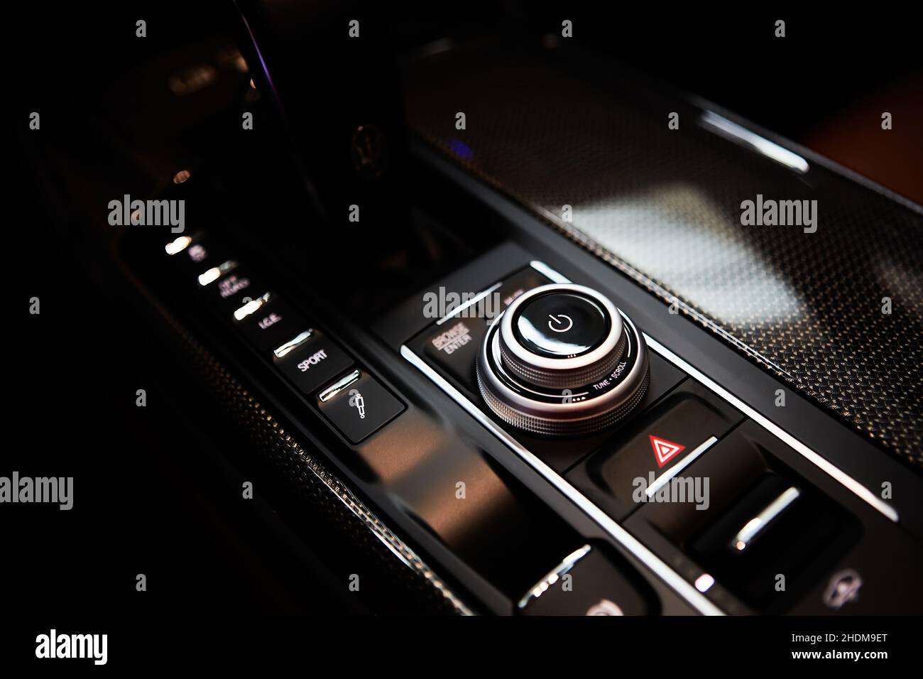 Luxury car tune control panel. Modern car interior Stock Photo - Alamy
