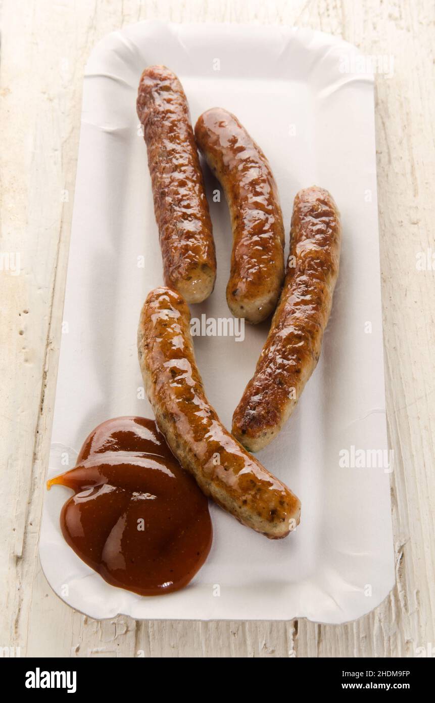 Ketchup snack fried sausages hi-res stock photography and images - Alamy
